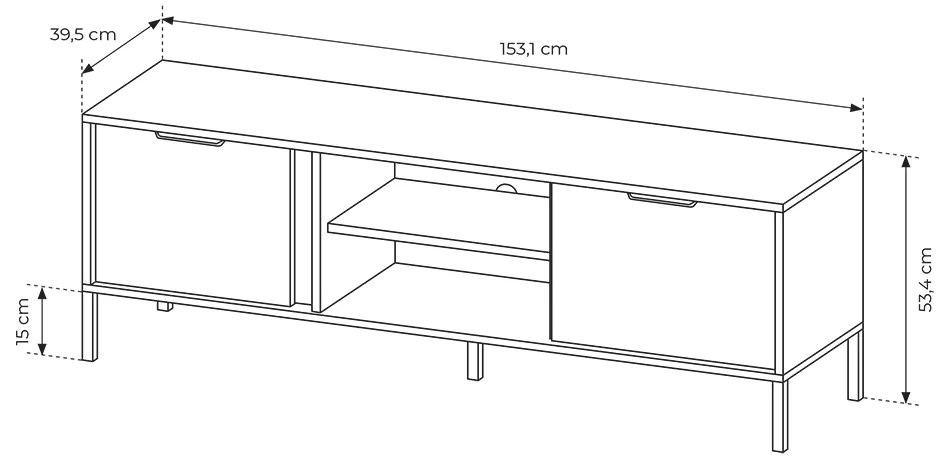 Obývací stěna LARS B | 3 díly | 256,4 cm + 96,9x60 cm | antracit
