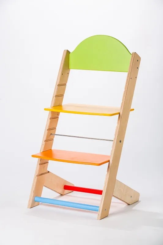 Lucas Wood Style rostoucí židle MIXLE -  přírodní/barevný mix rostoucí židle MIXLE: Autíčko