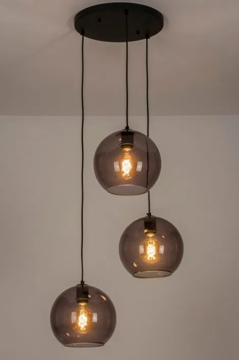 Závěsné designové skleněné svítidlo do obýváku Prisma Trio Centauro