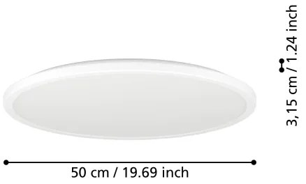 Eglo 901473-LED RGBW St. koupel. svítidlo ROVITO-Z 16,8W/230V pr.50 cm IP44 bílá