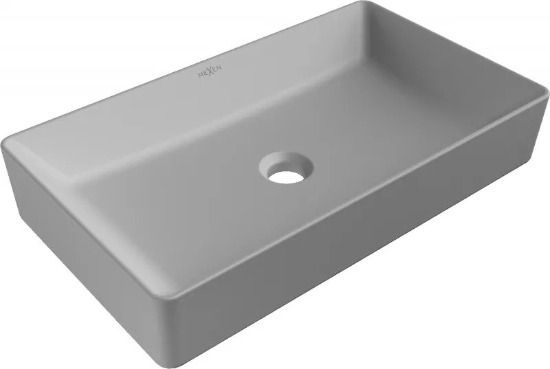Mexen Nadia, umyvadlo na desku 60 x 35 cm, světle šedá matná, 21616061