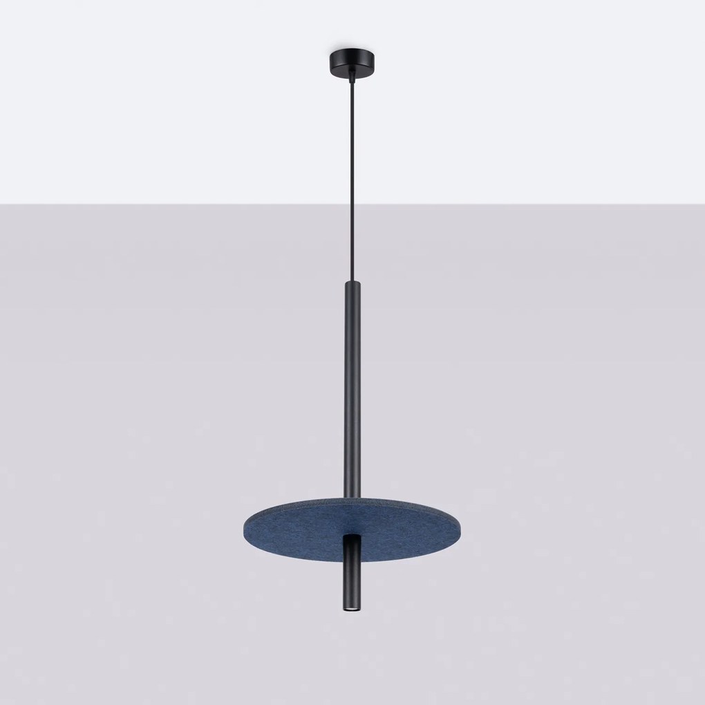 Sollux Lighting Závěsná lampa FELTRO 1 černá/tmavě modrá