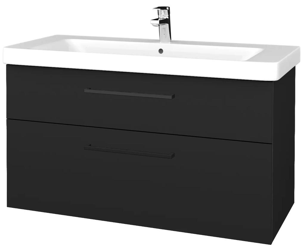 Dřevojas Koupelnová skříň Q MAX SZZ2 105 Varianta: N01 Bílá lesk / Úchytka T02 / N06 Lava