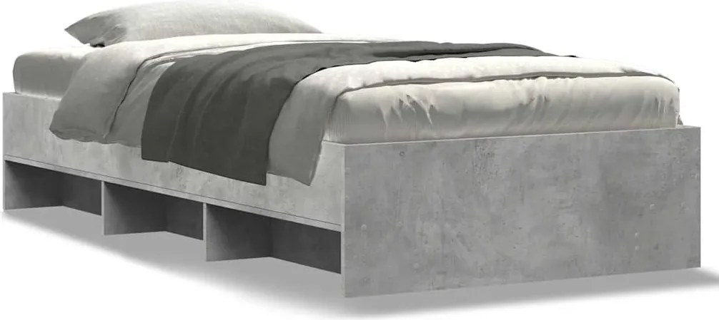 Rám postele šedý sonoma 90 x 200 cm kompozitní dřevo 3295679