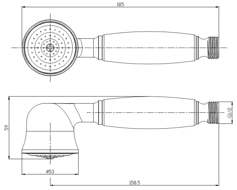 Mereo ruční sprcha pro CBL 601 CBL 901 mosaz chrom CBL601S