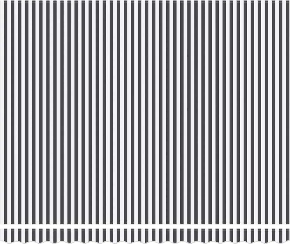 Ručně zatahovací markýza antracitová a bílá 400 x 300 cm 3310230