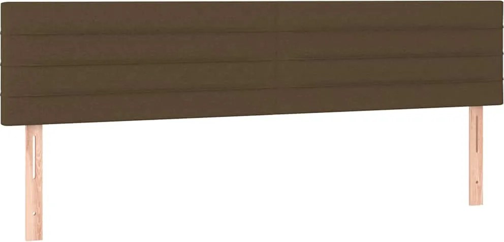 Box spring postel s matrací a LED tmavě hnědá 160x200 cm textil 3133808