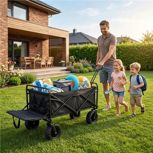 Skládací přepravní vozík Baby Mix černá