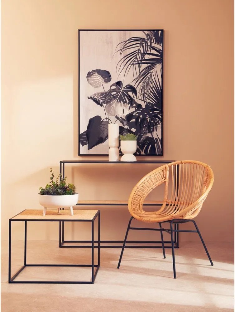 Ratanový konferenční stolek v přírodní barvě 60x60 cm Depok – Premier Housewares