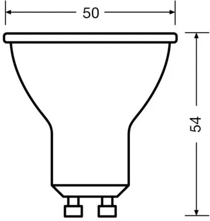 LED žárovka GU10 PAR16 OSRAM VALUE 5W (50W) neutrální bílá (4000K), reflektor 36°