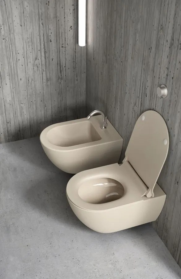 GSI, PURA závěsná WC mísa, Swirlflush, 55x36 cm, černá dual-mat, 881526