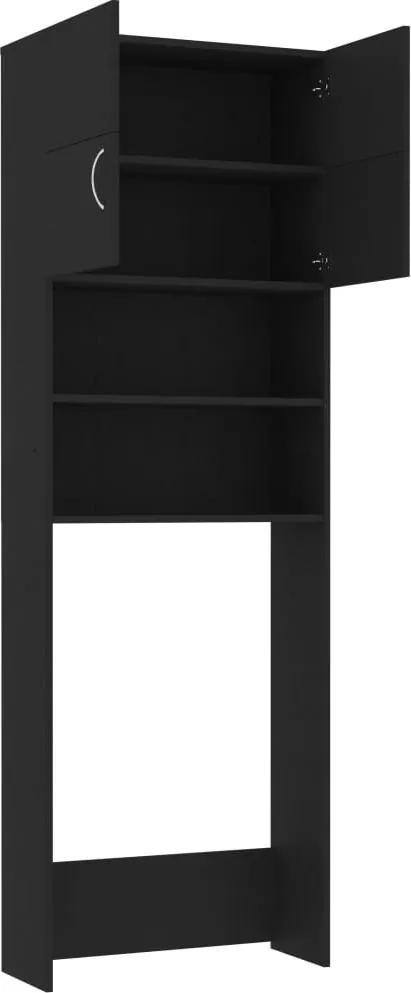 vidaXL Skříňka nad pračku 64 x 25,5 x 190 cm dřevotříska [800035] Barva: bílá s vysokým leskem