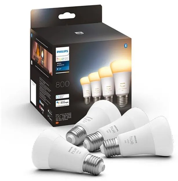 Philips SADA 4xLED Stmívatelná žárovka Philips Hue WHITE AMBIANCE E27/6W/230V 2200-6500K P4632