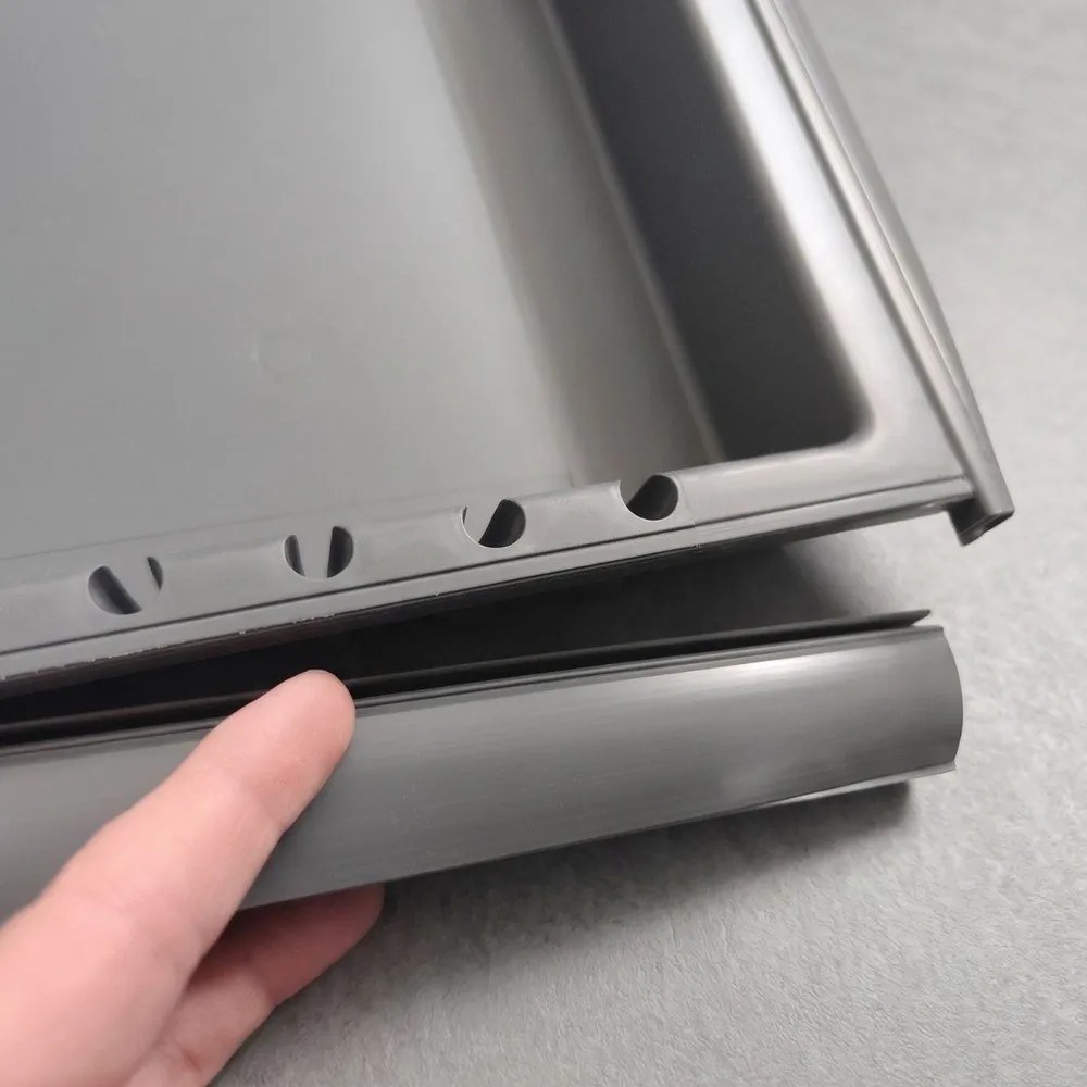 Šedý plastový odpadkový koš 2x12 l na tříděný odpad/vestavný Metropolis Flip-up – Elletipi