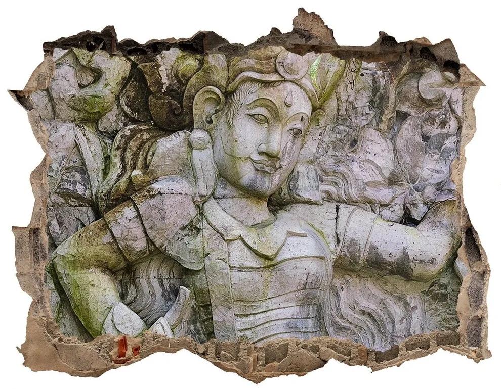 Wallmuralia Fototapeta díra na zeď 3D Kamenná socha 95x64 cm