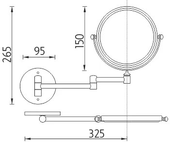 Nimco Kosmetické zvětšovací zrcátko ZR 6992N-26