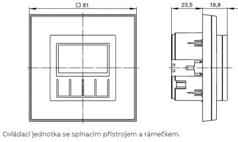 ABB Levit M termostat pokojový titanová/kouřová černá 3292H-A10301 70 programovatelný