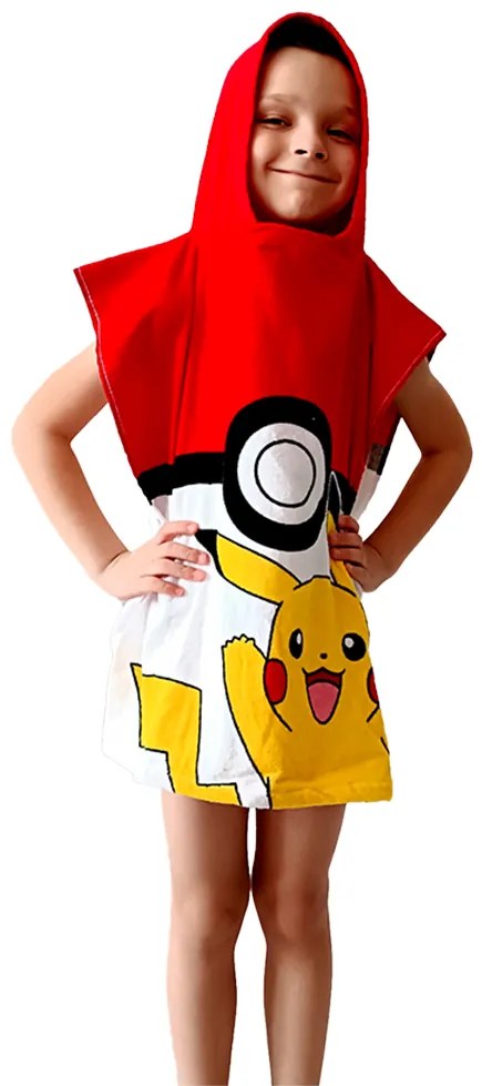 Dětské pončo Pokémon Pokéball a Pikachu