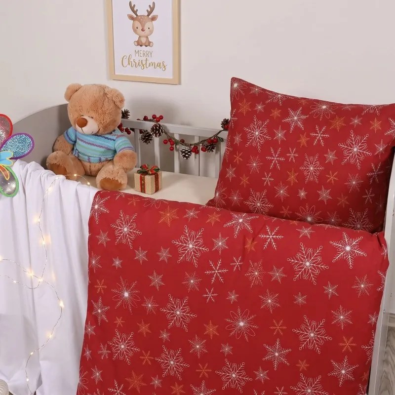 Vánoční povlečení Aurelia červené EMI, Dětský set 90x130 + 45x65