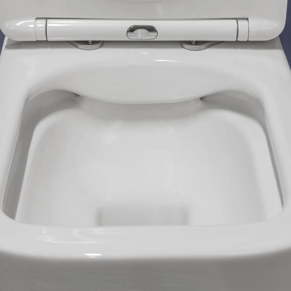 Aplomo Tinos White WC závěsné se sedátkem, rimless