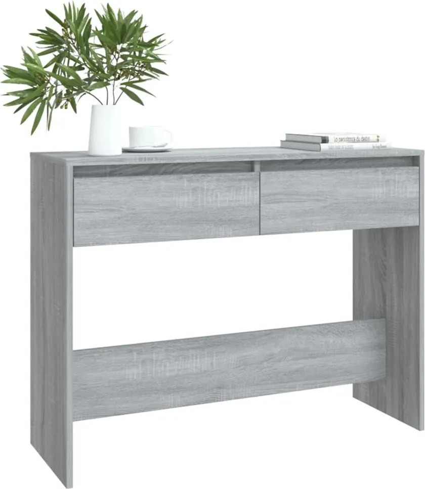 vidaXL Konzolový stolek 100 x 35 x 76,5 cm kompozitní dřevo [813036] Barva: šedá sonoma