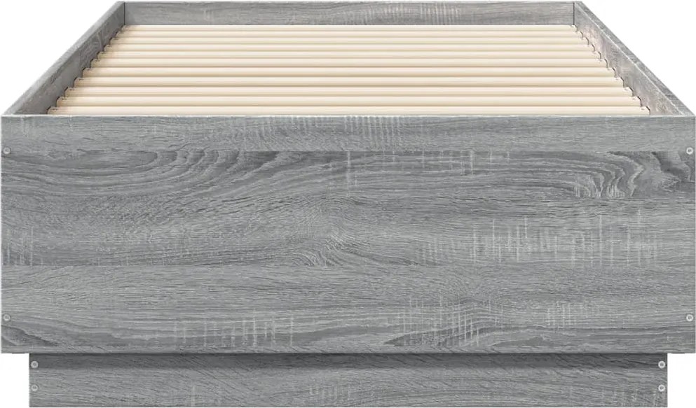 Rám postele šedý sonoma 90 x 190 cm kompozitní dřevo 3209756