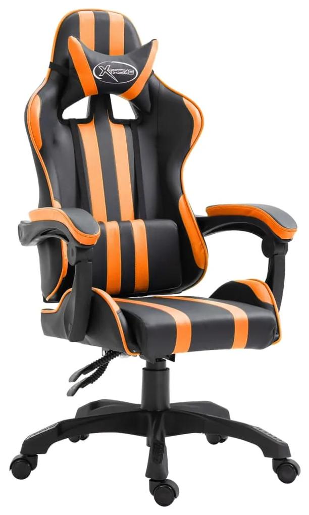 20214 vidaXL Herní židle oranžová umělá kůže