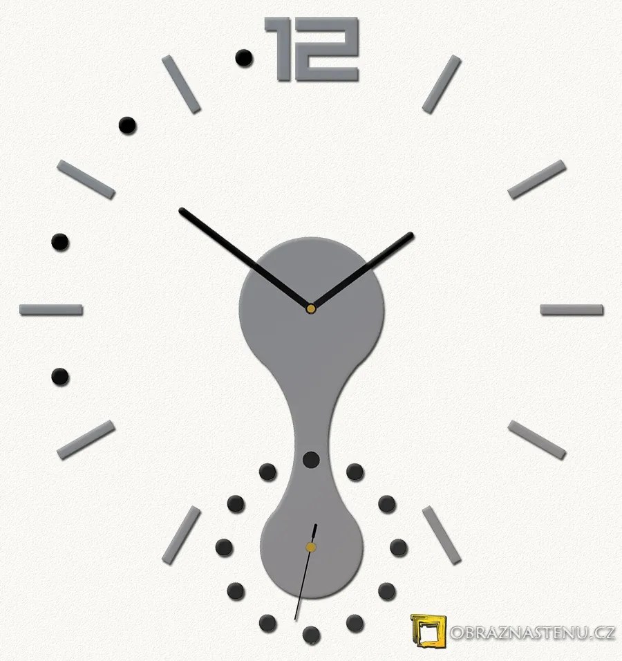 Moderní nástěnné hodiny Grey Pixely NH036