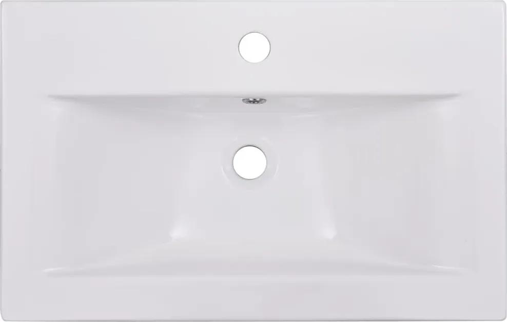 vidaXL Set koupelnového nábytku dřevotříska [3071090] Barva: bílá s vysokým leskem