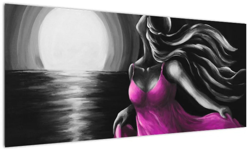 Abstraktní obraz ženy (100x40cm)