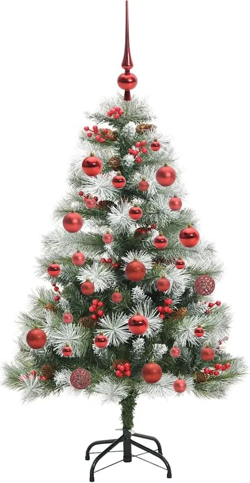 Umělý vánoční stromeček Zelená a bílá 150 cm PVC, kov a plast 3395170