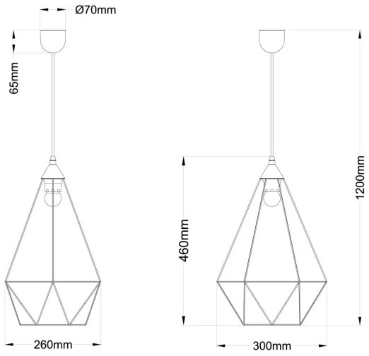 Globo 15745H1 - Lustr na lanku ZACHARY 1xE27/60W/230V pr. 30 cm