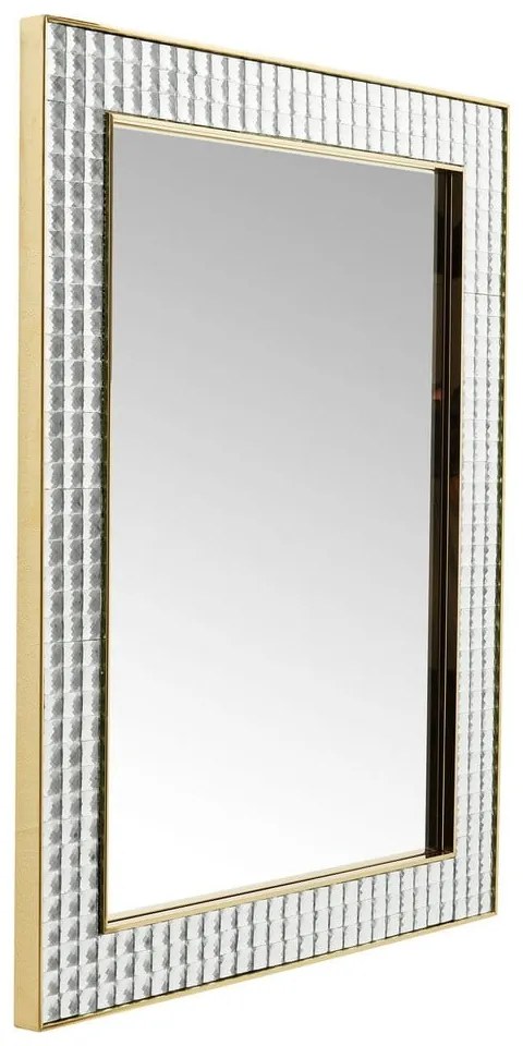 Nástěnné zrcadlo Kare Design Crystals Gold, 120 x 80cm