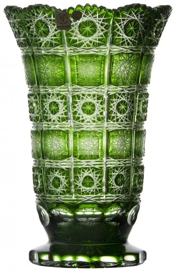 Váza  Paula, barva zelená, výška 255 mm