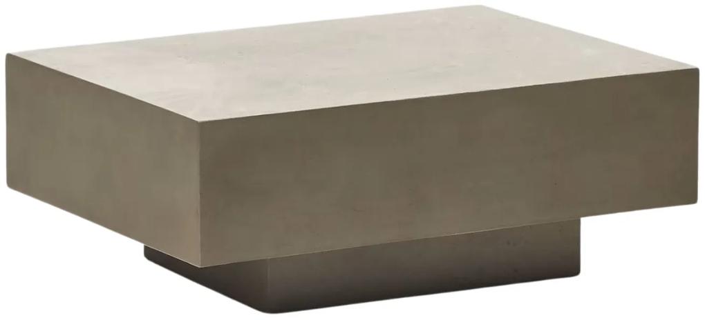 Šedý cementový konferenční stolek Kave Home Rustella 80 x 60 cm