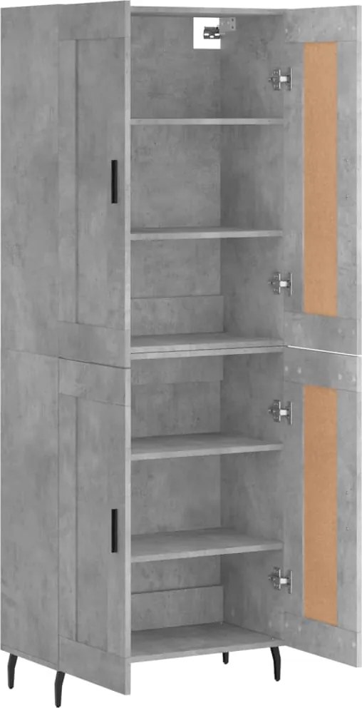 Skříň highboard betonově šedá 69,5x34x180 cm kompozitní dřevo 3199701