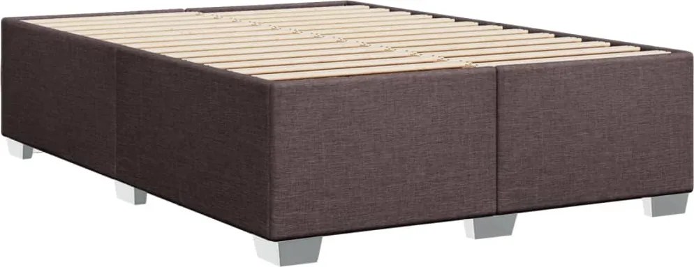 Rám postele bez matrace tmavě hnědý 140 x 190 cm textil 3284474
