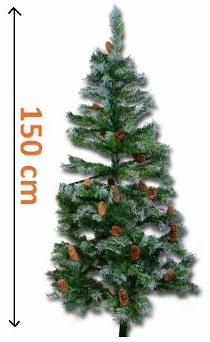 Umělý vánoční stromek se šiškami - 150 cm OEM D02158