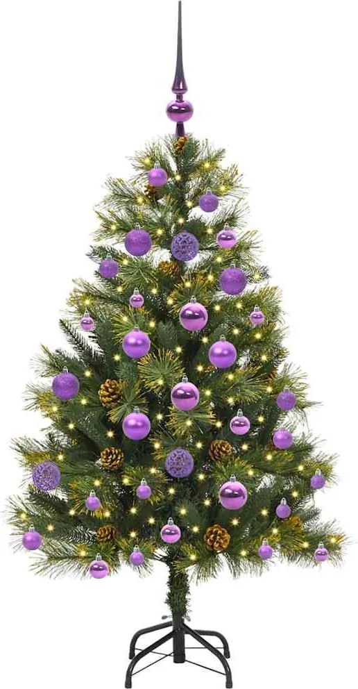 Umělý sklopný vánoční stromeček s kužely Zelená 120 cm 3395077