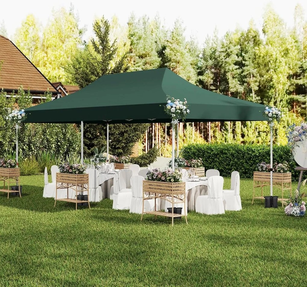 Costway Pavilon skládací altán s 6 odnímatelnými bočními stěnami, výškově