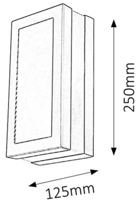 Rabalux 8170 - Venkovní nástěnné svítidlo STUTTGART 1xE27/14W/230V IP44