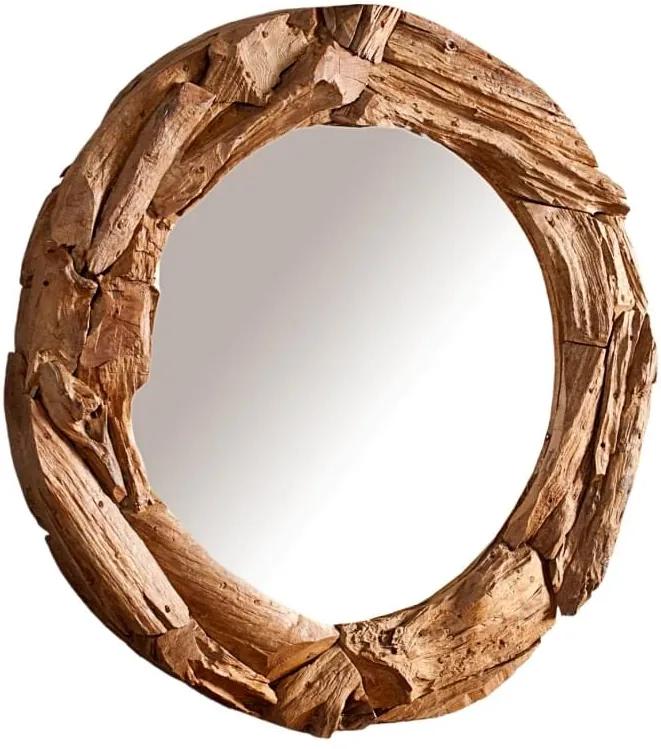 INV Zrcadlo RIVER 80cm recyklované dřevo