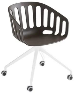 Gaber Plastová židle BASKET CHAIR UR Barva podnože černá podnož Barva plastu Gaber limeta 35