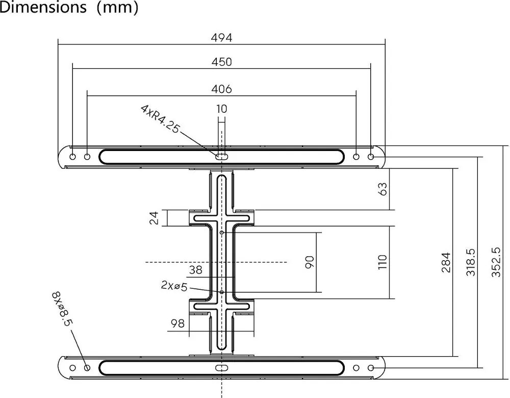 Stell SHO 7620 SLIM - výsuvný držák TV