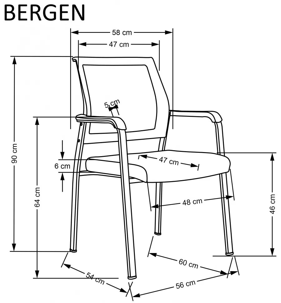 Židle- BERGEN- Černá