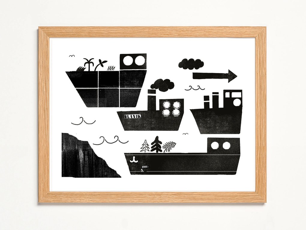 Přemysl Černý | Flotila Rám: Černý, Velikost: 40 x 60 cm