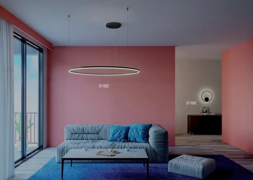 Redo Závěsné led svítidlo Orbit Barva: Bílá, Chromatičnost: 3 000 K (teplá bílá) Triac, Ø - Průměr: 150 cm