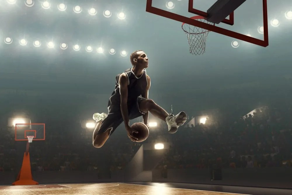 Fototapeta Basketbalista Ve Vzduchu Hladký vinyl 104x70.5