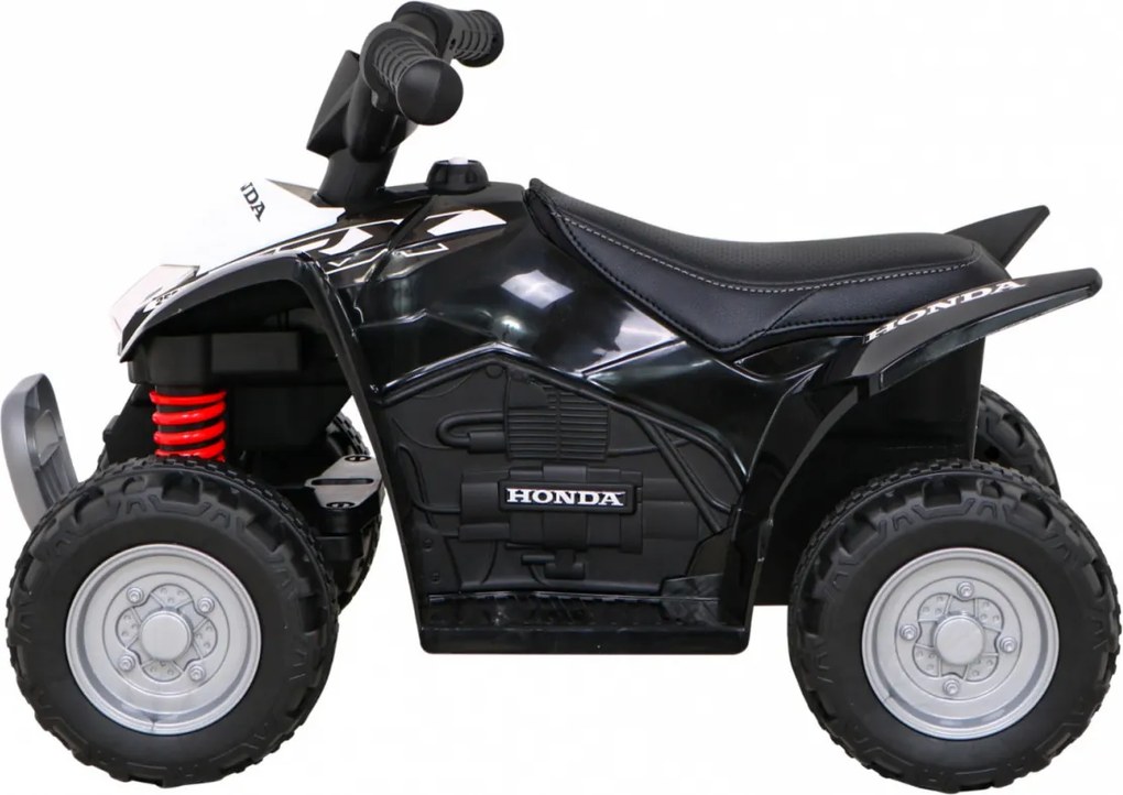 Ramiz Čtyřkolka Honda 250X TRX na baterie černá + klakson + LED + ekokůže