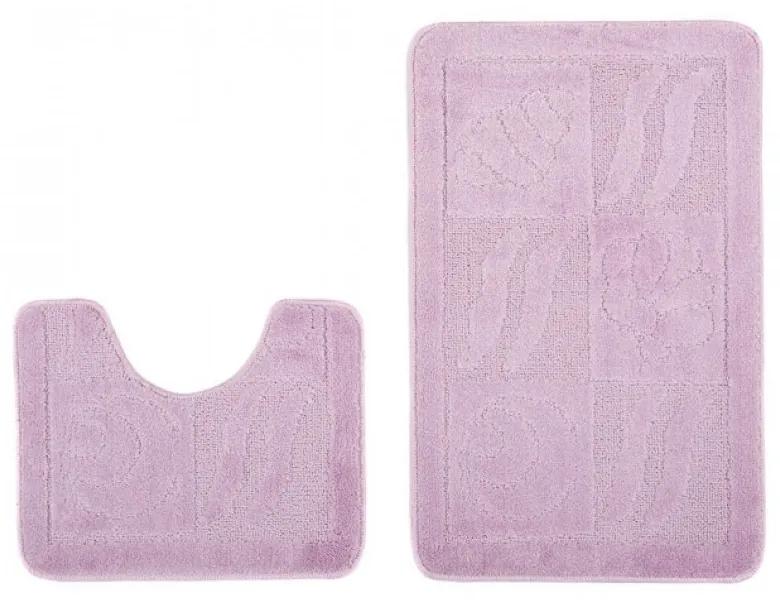 Koupelnové předložky 1107 fialové 2 ks, Šířky běhounů 100 cm